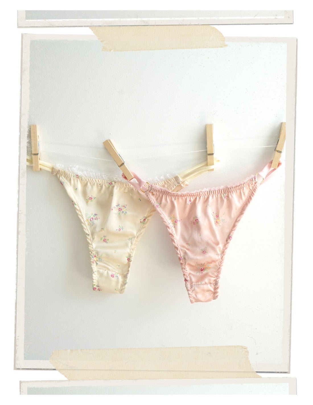 String soie jaune - Fabriqué à Paris - Lingerie éthique – House of Marlow